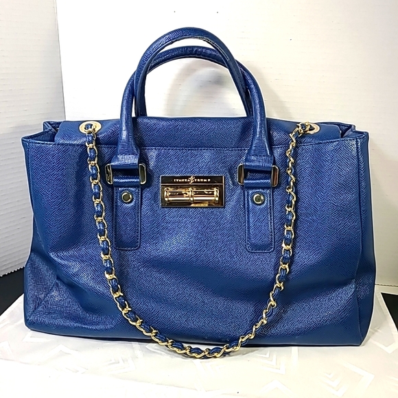 Ivanka Trump | Bags | Ivanka Trump Triple Compartment Blue Gold ...